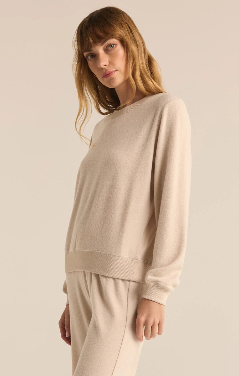 Russel Cozy Pullover Light Oatmeal Heather – Snooty Patootie Boutique